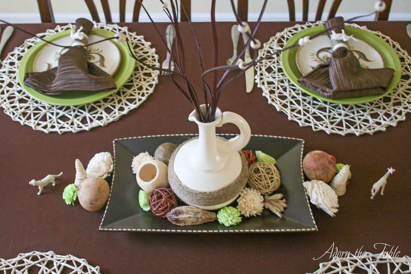 Safari Table Setting - Cute & Simple DIY - Adorn the Table