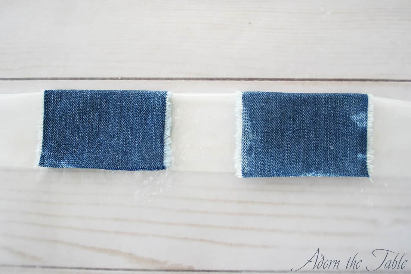 Simple DIY Denim Place Cards - Super Cute! - Adorn the Table