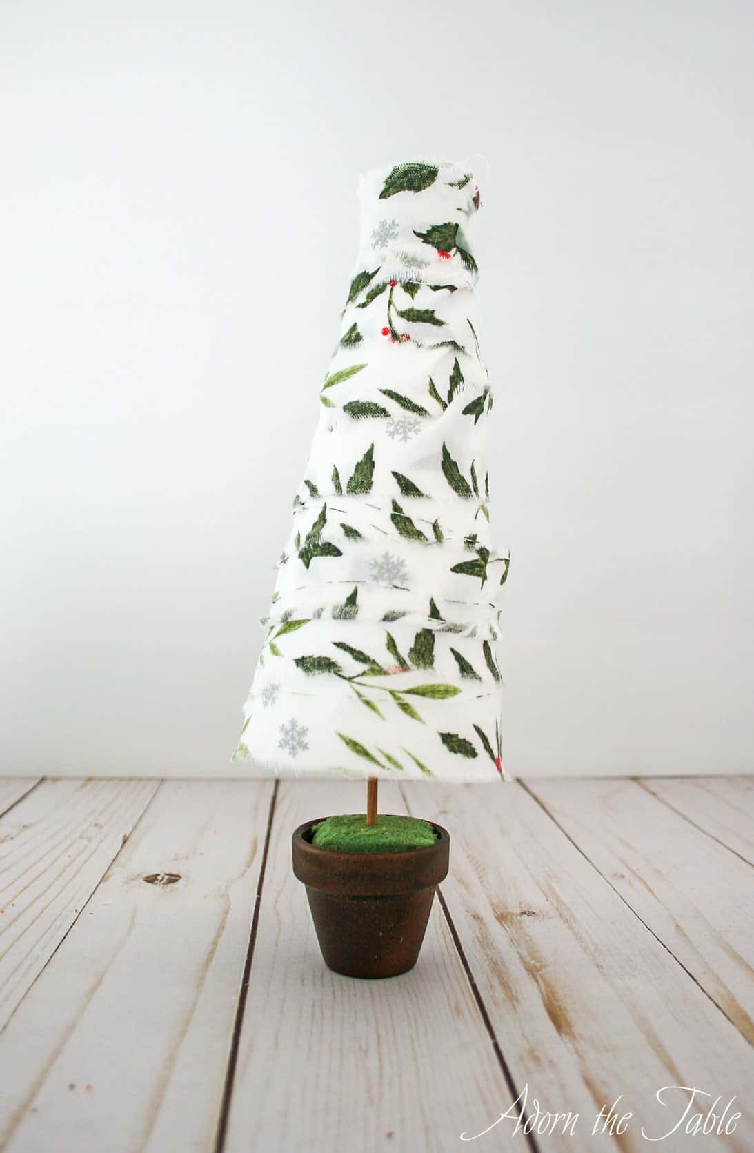 Easy Styrofoam Christmas Tree DIY - Adorn the Table