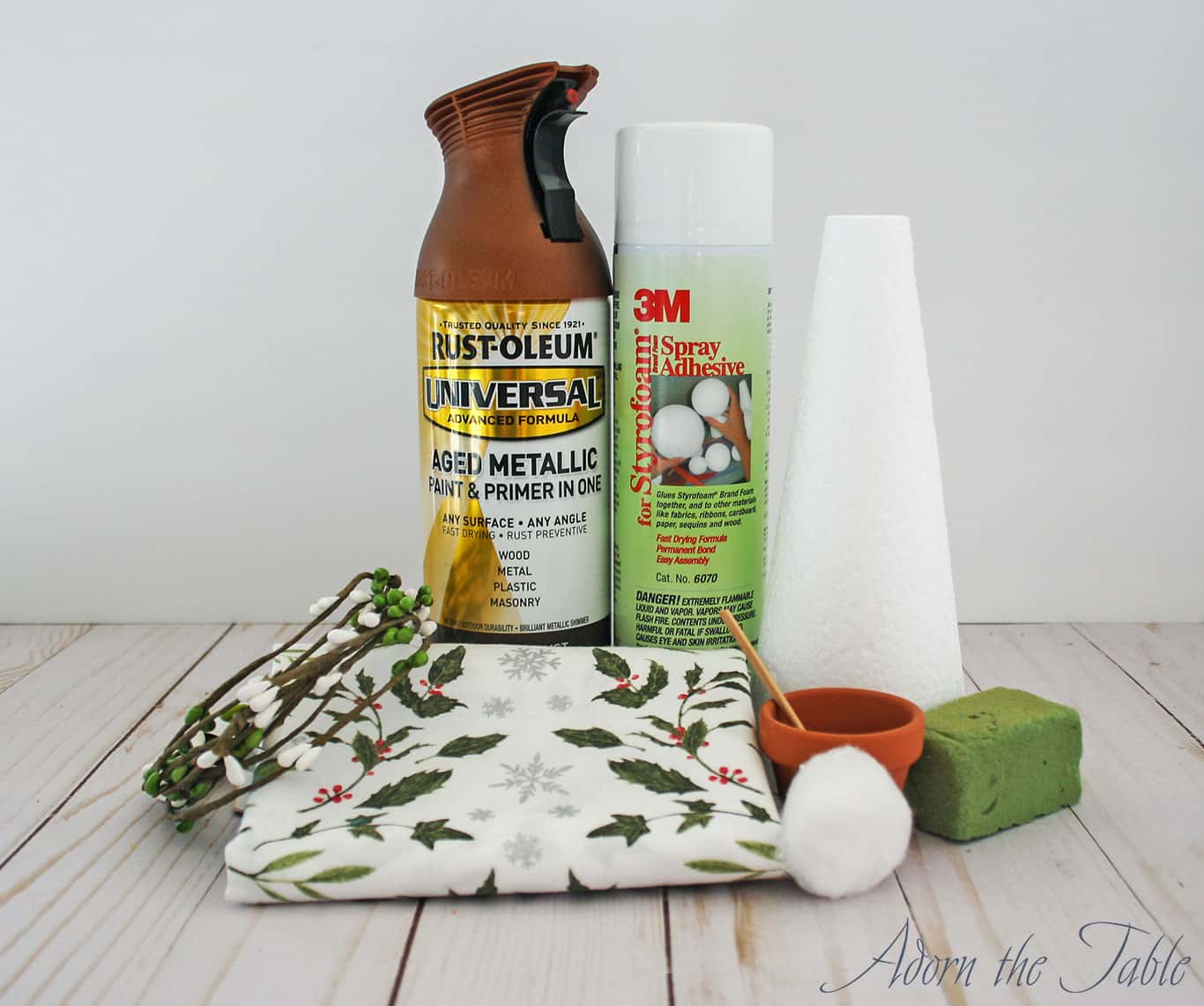 Easy Styrofoam Christmas Tree DIY - Adorn the Table