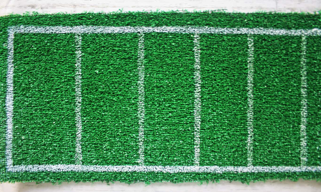 DIY Football Field Table Runner - Adorn the Table