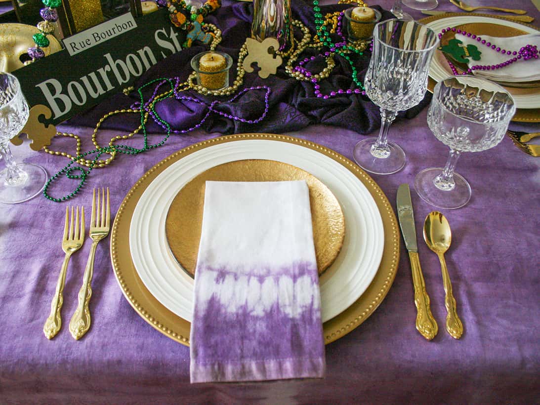 Festive Mardi Gras Tablescape - Adorn the Table