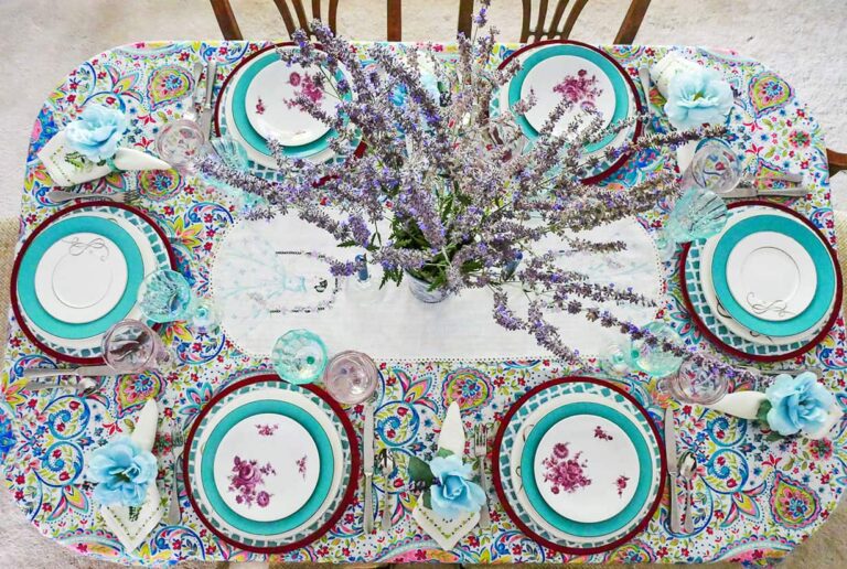Pretty Grandmillennial Table Setting - Adorn the Table