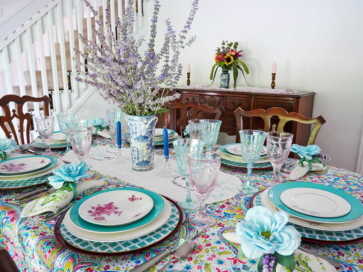 Pretty Grandmillennial Table Setting - Adorn the Table