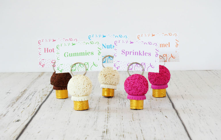 DIY Ice Cream Place Card Holders - Adorn the Table
