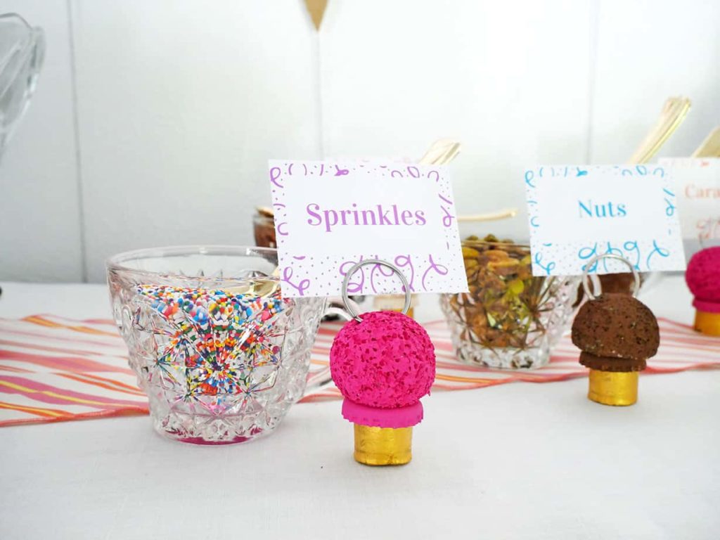 Create a Cute and Simple Ice Cream Sundae Bar Buffet - Adorn the Table