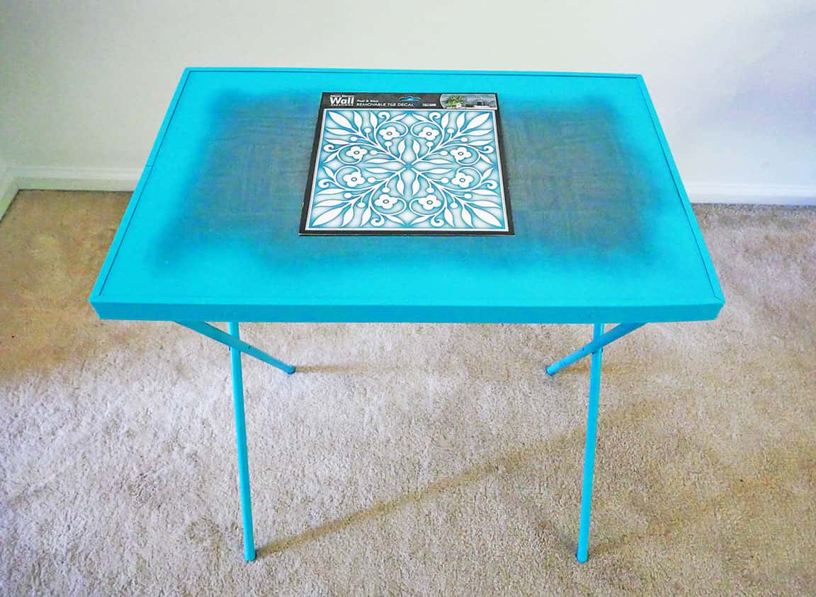 Simple TV Tray Table Upcycle DIY - Adorn the Table