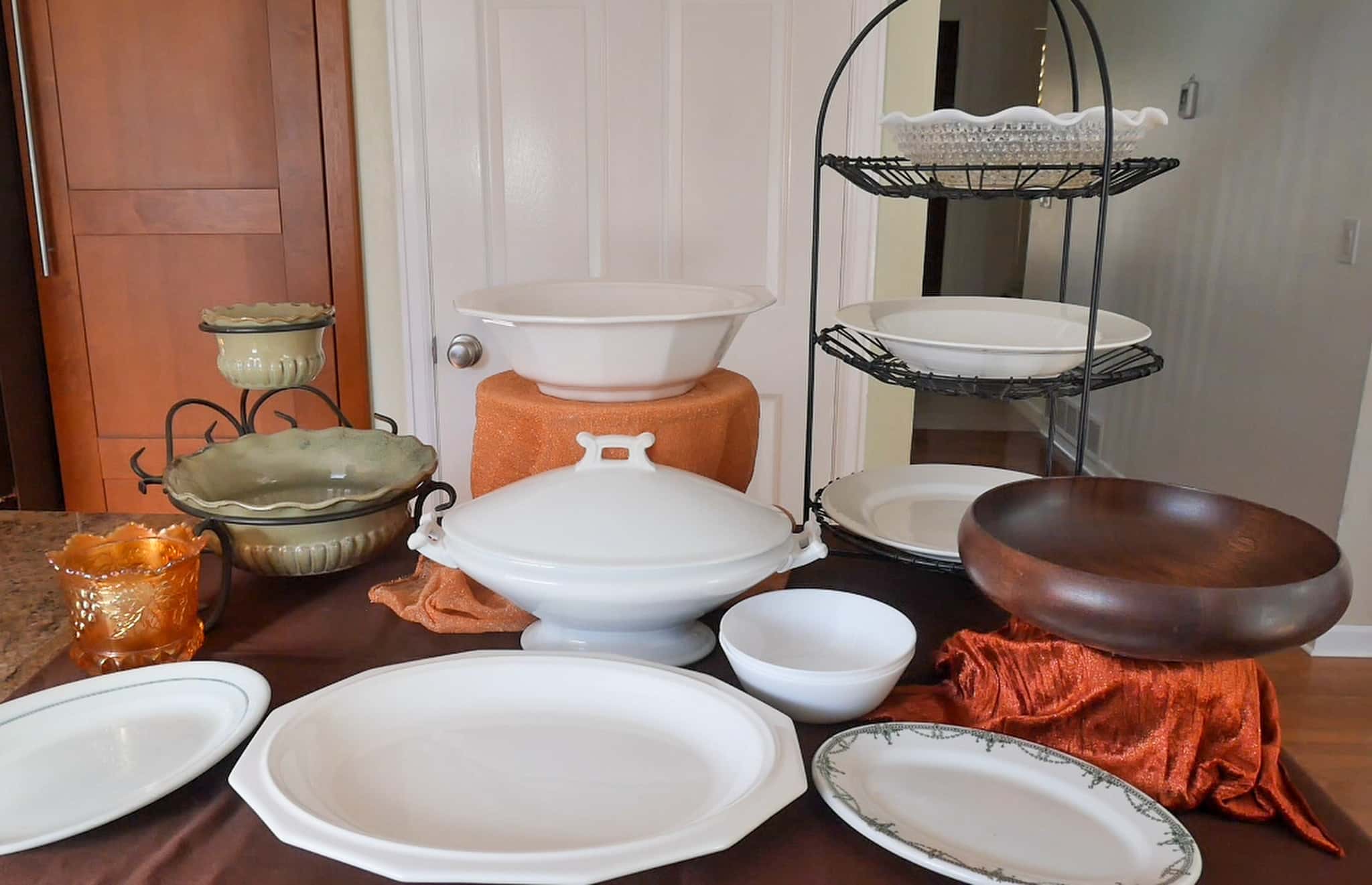 How to Style a Food Buffet Table in a Small Space - Adorn the Table